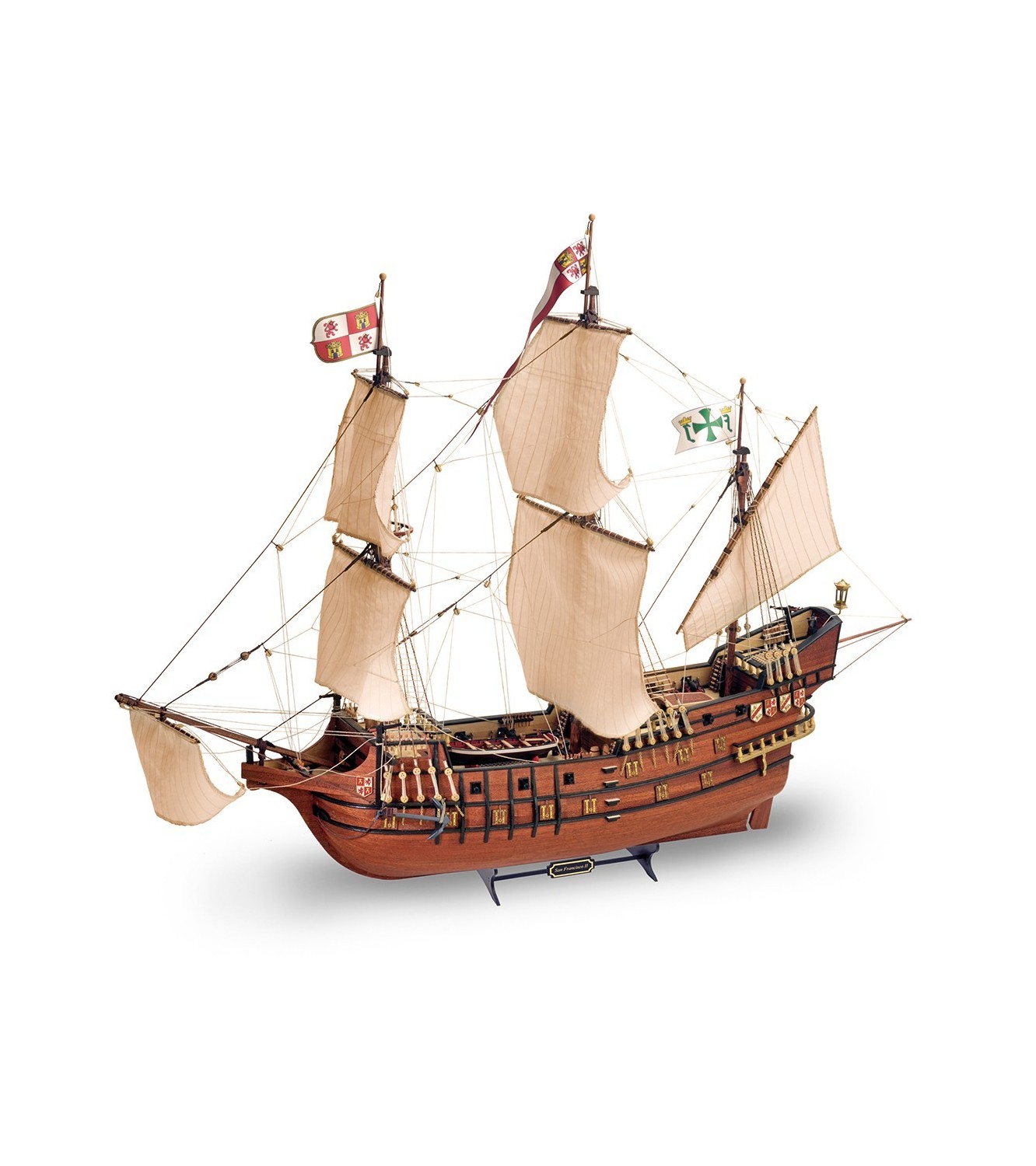 Spanish Galleon San Francisco II. Wooden Ship Model at 1:90