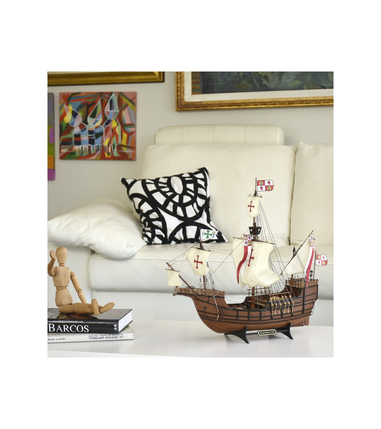 Zestaw upominkowy Santa Maria Caravel Model, figurki, farby i narzędzia