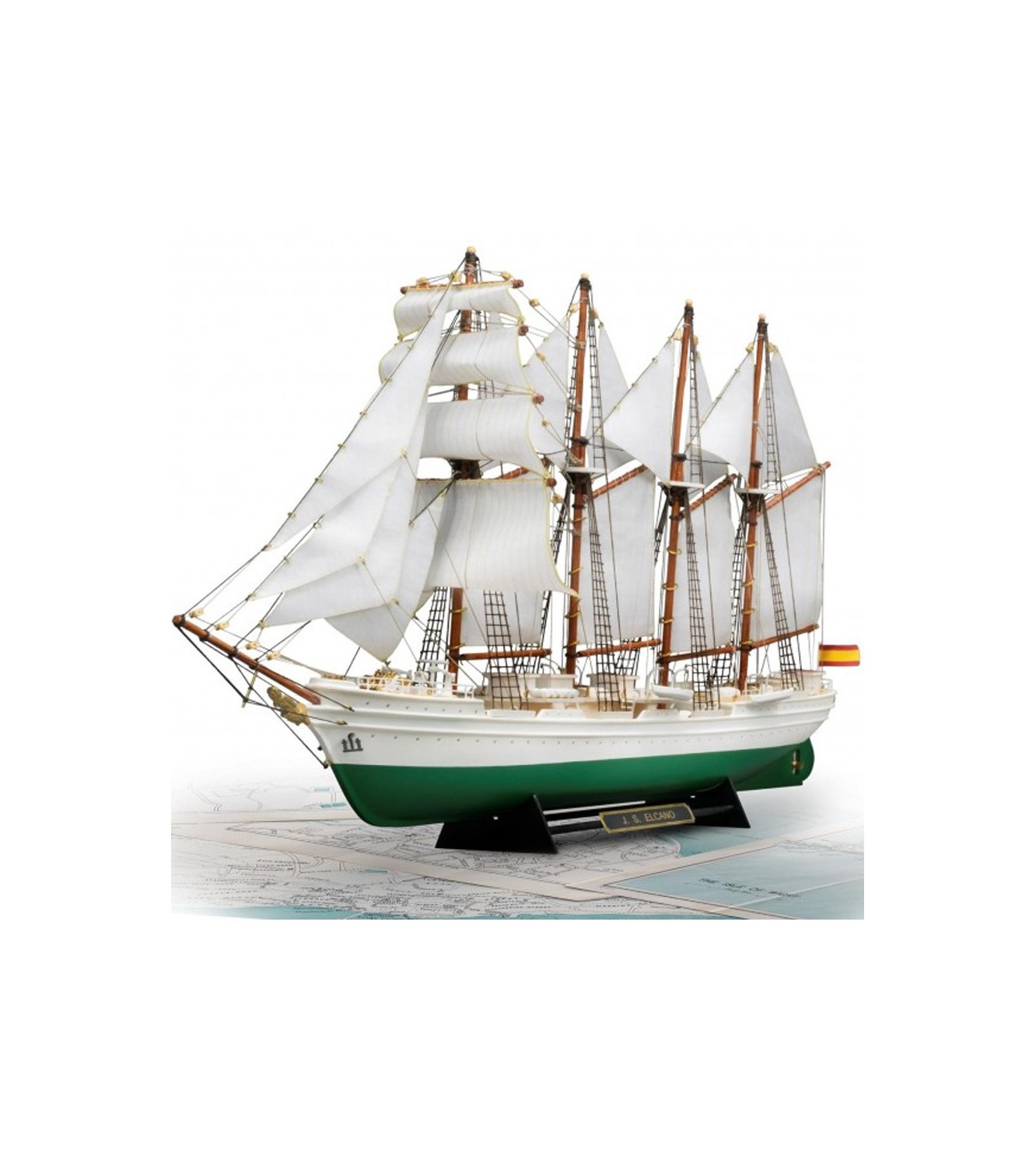 Wooden Plastic Model Ship Kit Juan Sebastian Elcano 1:250