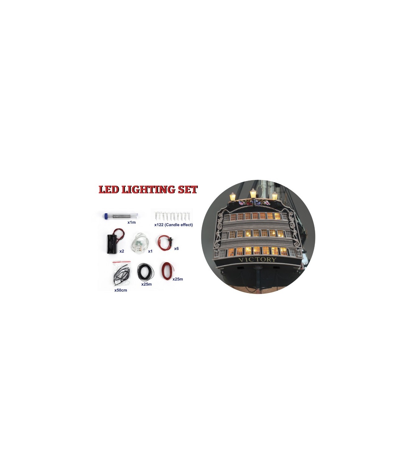 LED Lighting Set for Model Ship Anatomy of HMS Victory
